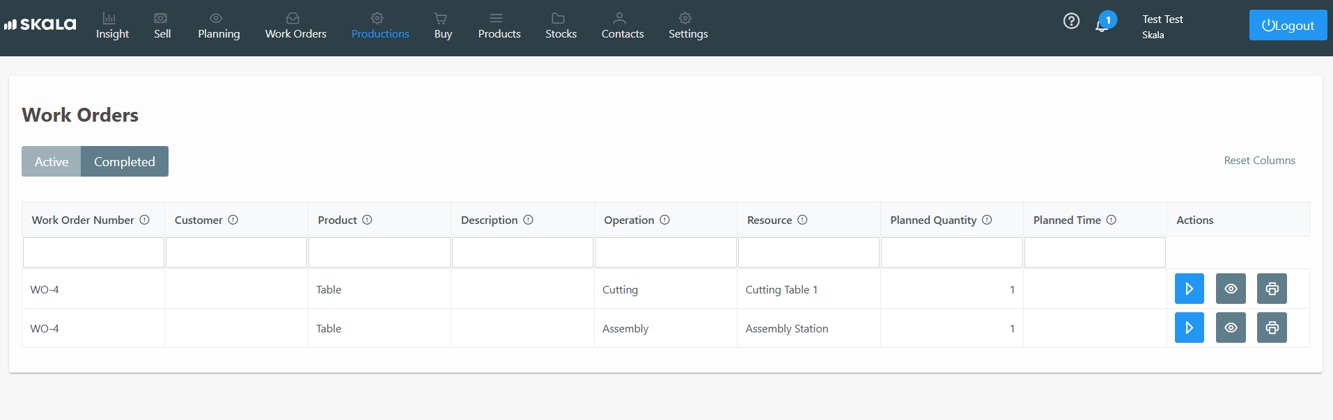 Speed Up Your Production Process with Skala's Production Screen - Skala MRP
